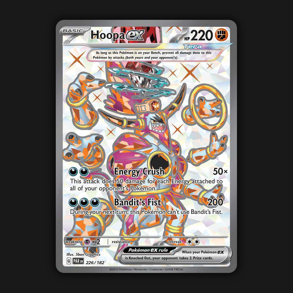 Pokemon TCG Hoopa ex 226/182 Scarlet & Violet Paradox Rift Full Art Ho ...