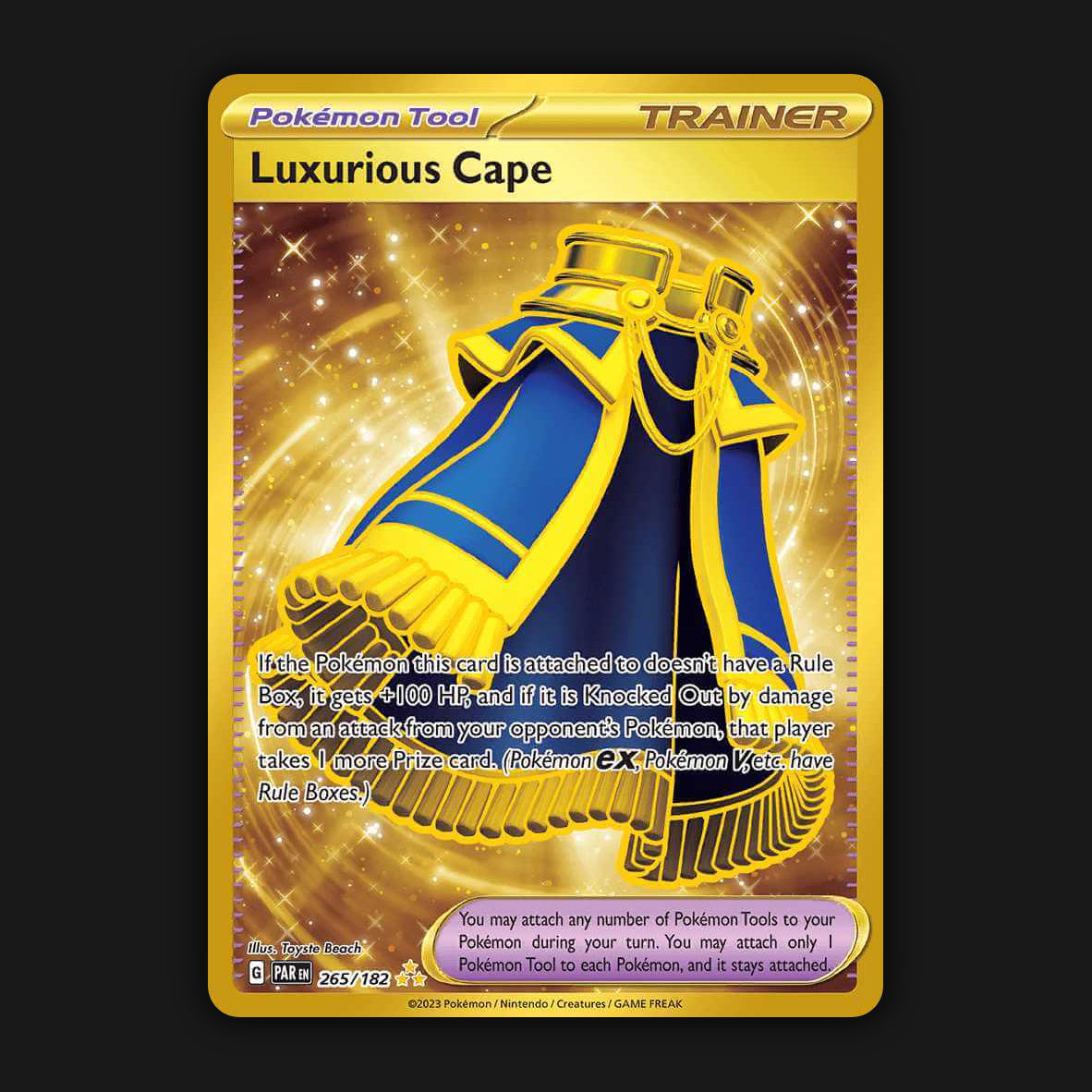 Pokémon TCG Luxurious Cape Paradox Rift 265/182 Holo Hyper Rare Near M ...
