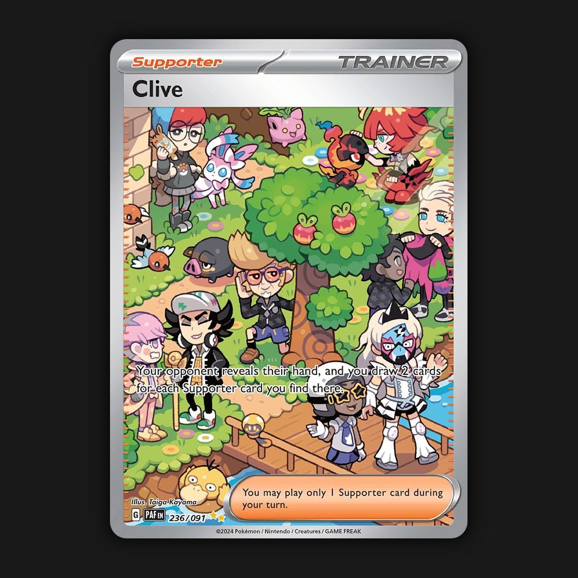 Pokemon TCG Clive 236/091 Special Illustration Rare Paldean Fates NM ...